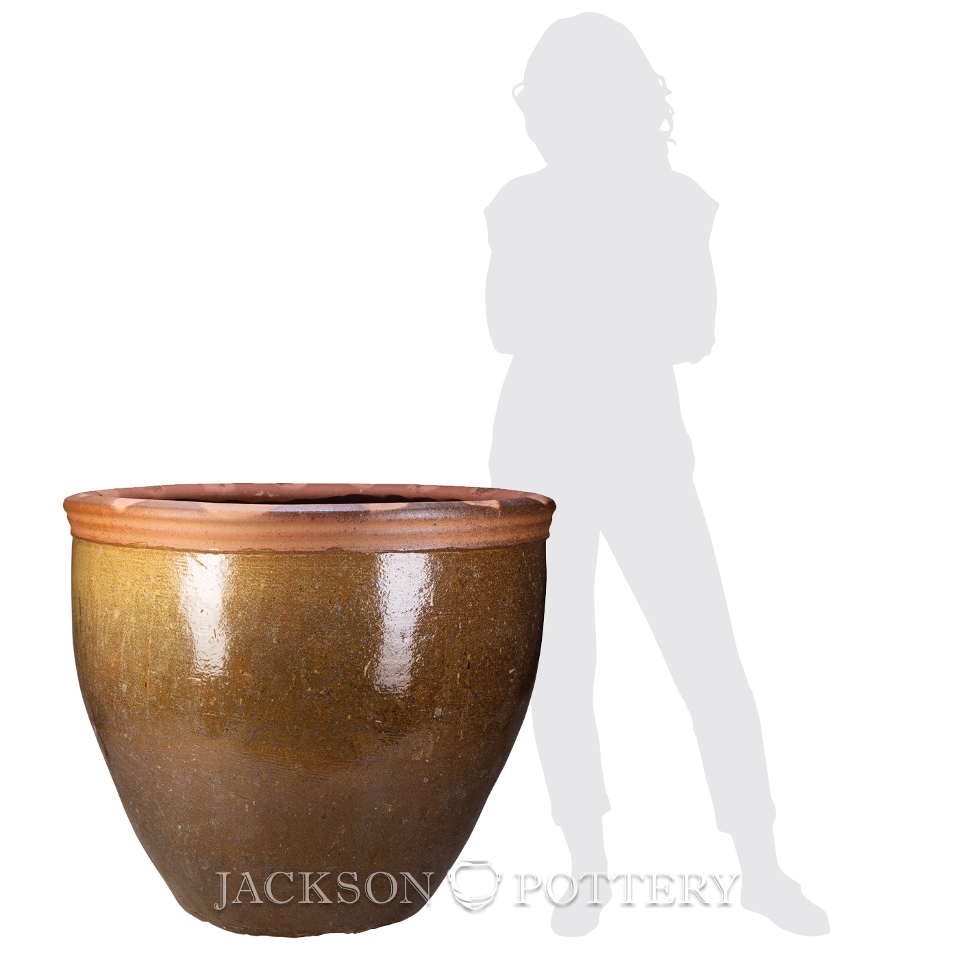 Jackson Pottery | AGR-10C Double Rim Pot Plain, 30 in.